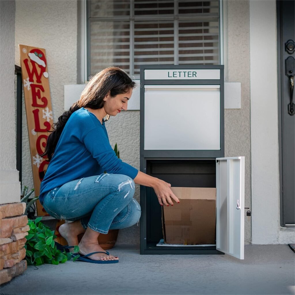 PACKAGE DELIVERY BOX - WHITE COLOR - Package Box for Porch, Large ...